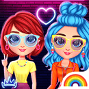 Rainbow Girls Neon Fashion - cutedressup.net